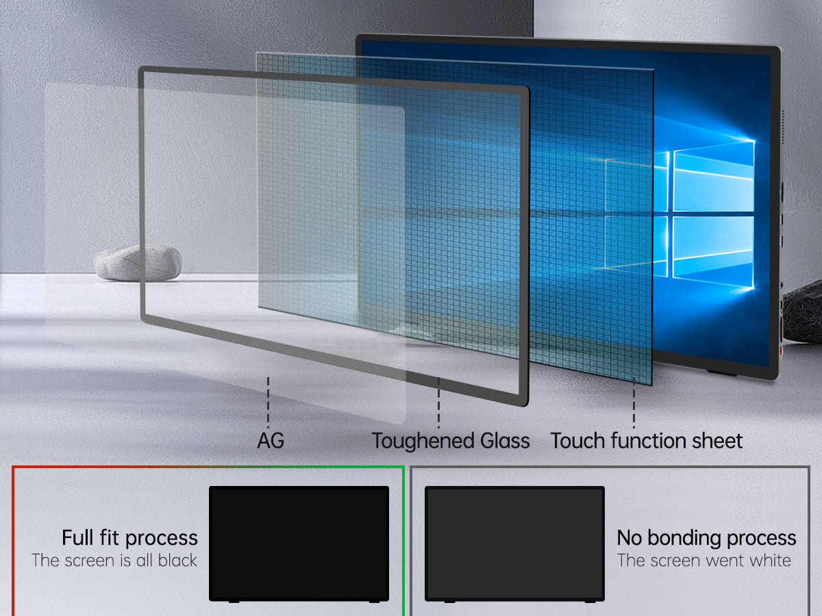 16" 3K Touchscreen Portable Monitor with Anti-Glare 10-Points Touch Pa ...