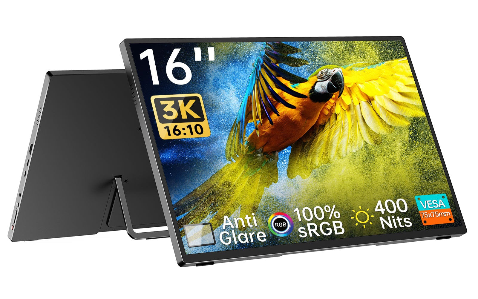 16" 3K Portable Monitor with Anti-Glare Panel [U16ZA] – Intehill