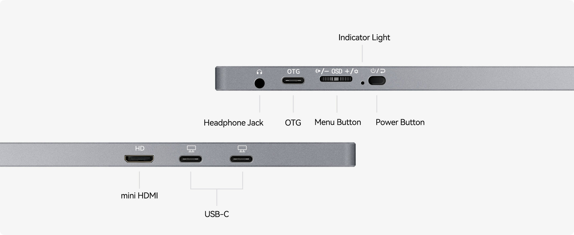 Intehill 4K Portable Monitor for Laptop and mini PC, 13.4 inch U13NA