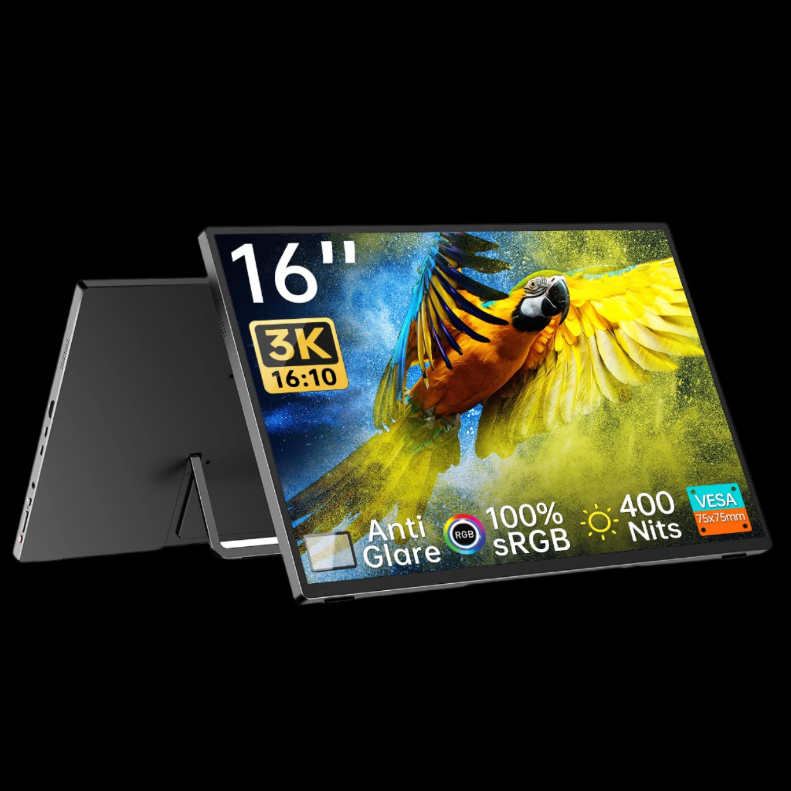 16" 3K Portable Monitor with Anti-Glare Panel [U16ZA] – Intehill