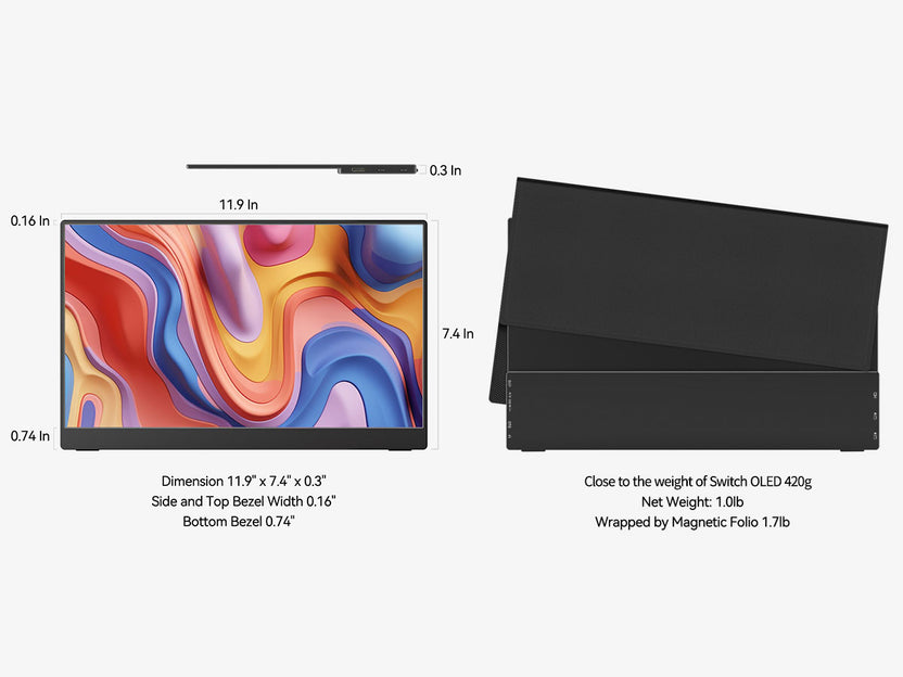 13.3" 1080P OLED Portable Monitor [F13NA] – Intehill